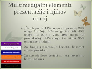 Dobra prezentacija kao osnova za dobro predavanje za inf14 | PPT