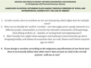 Landscapes in Motion. Rethinking place making through corridors of ...