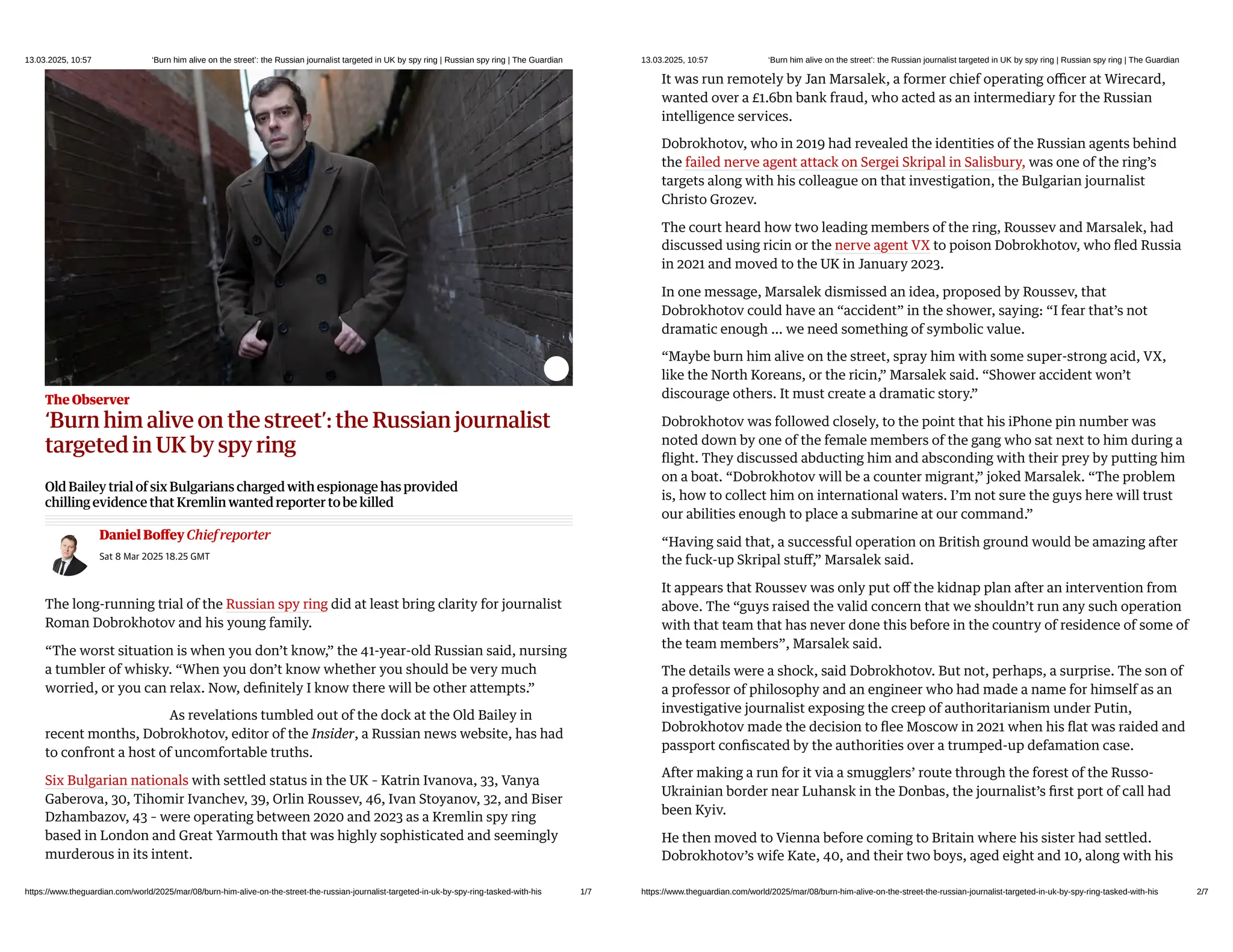 Russian Spies Target Journalist Roman Dobrokhotov in the UK | PPT