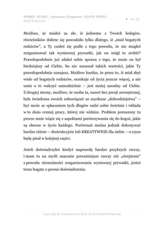 Dobry start / Rafał Witkowski | PDF