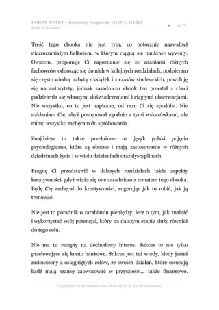 Dobry start / Rafał Witkowski | PDF