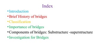 Bridge introduction and History of Bridges | PPT