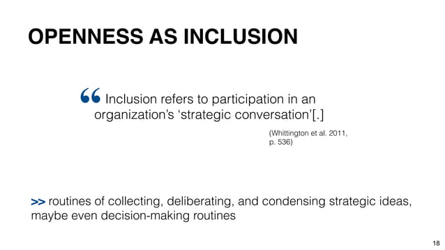 Openness as an Organizing Principle: Open Organizing Routines | PPT