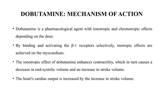 DOBUTAMINE Cardiac arrhythmia treatment.pptx