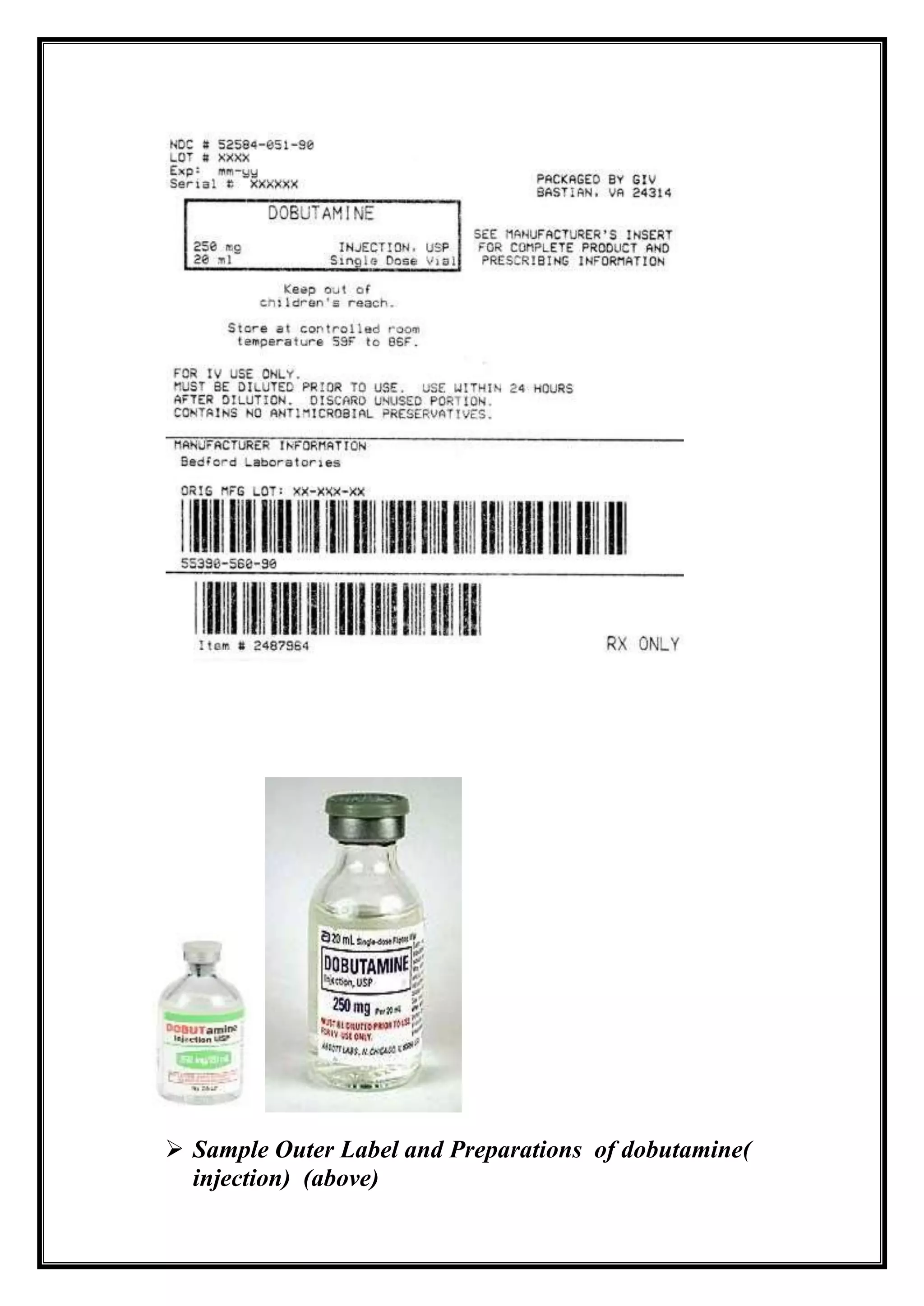 Dobutamine profile | DOCX