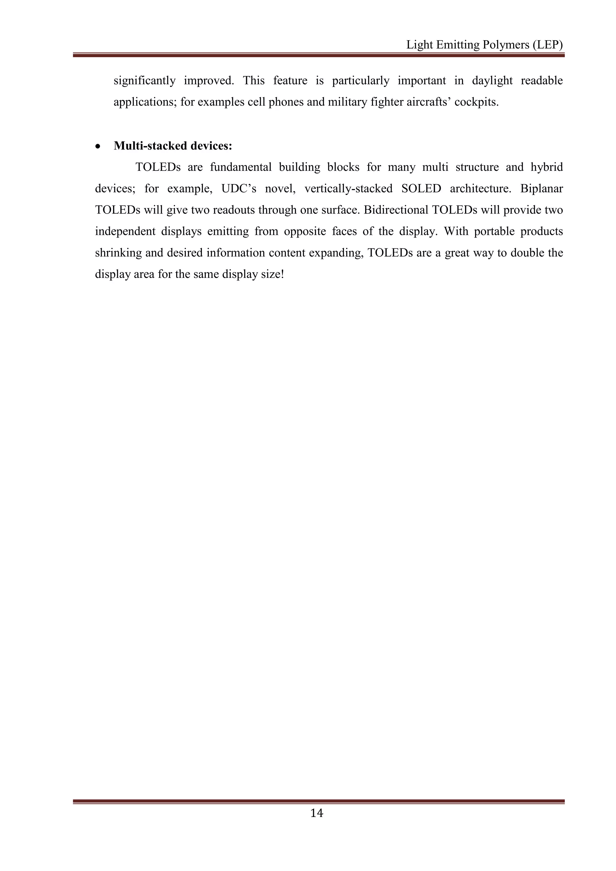 light emitting polymer documentation | DOCX