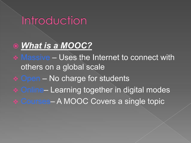 MOOC presentation | PPT