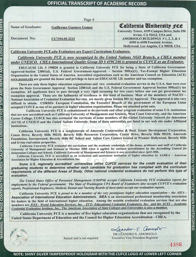 Official Transcript of Academic Record | PDF | Postgraduate Education ...