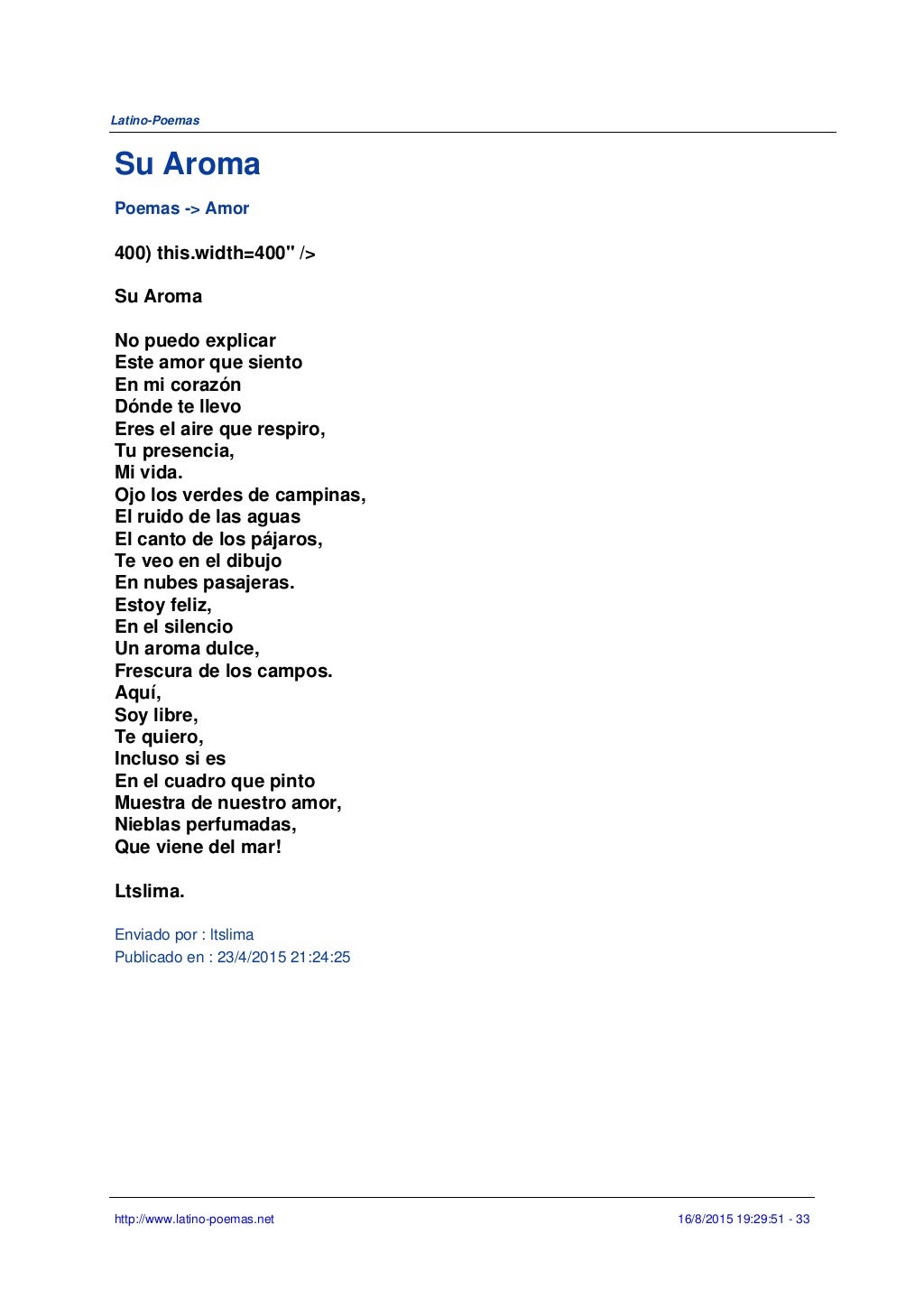 Poema Em Espanhol Curto - FDPLEARN