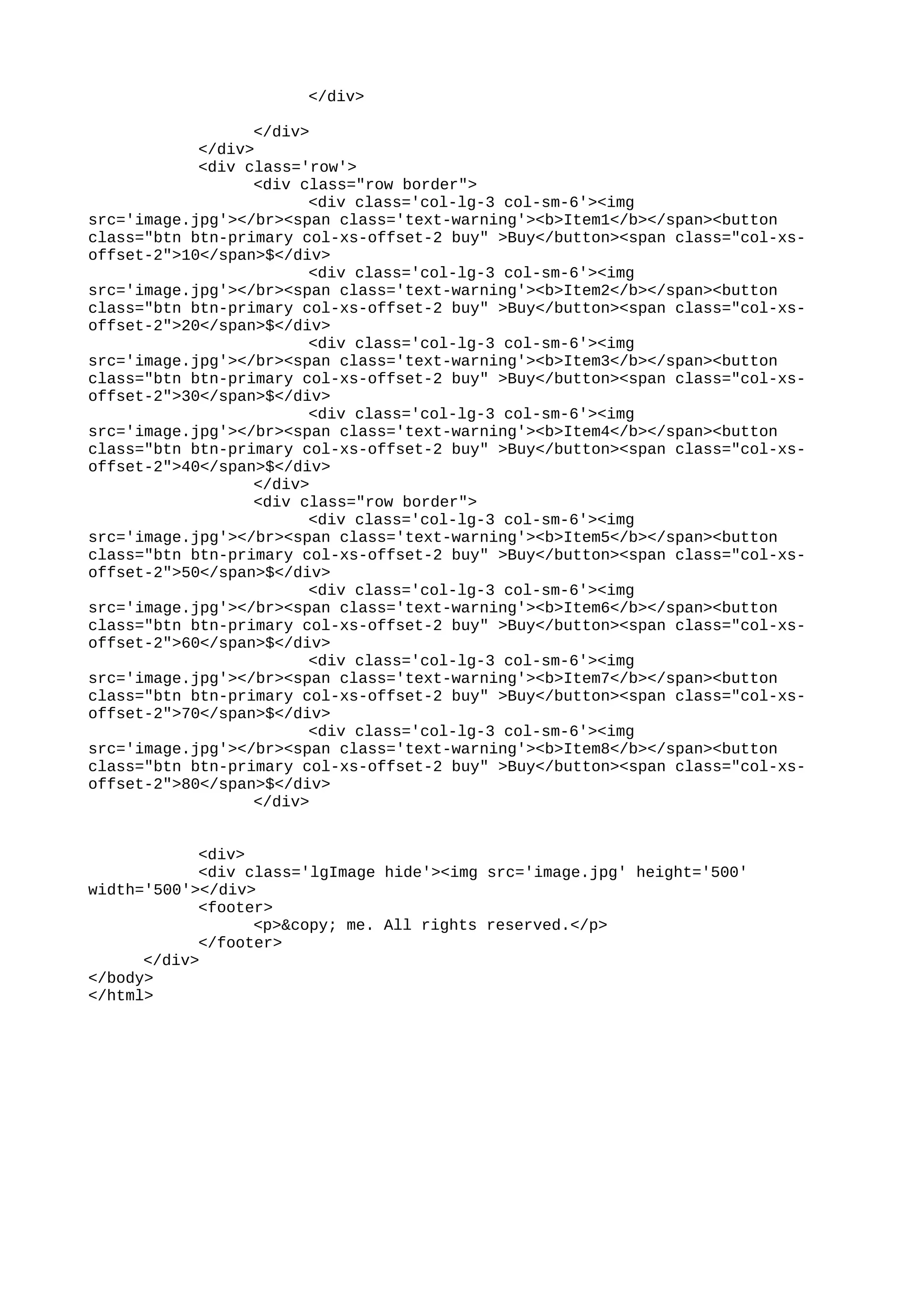 Bootstrap Html5 Cart | PDF