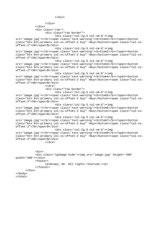 Bootstrap Html5 Cart | PDF