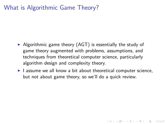 Algorithmic Game Theory and TFNP | PPT