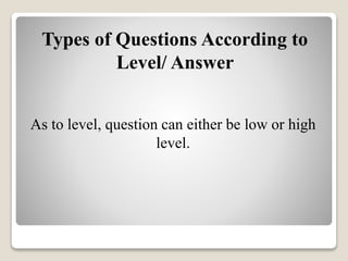 effective question and reacting techniques | PPTX