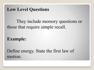 effective question and reacting techniques | PPTX