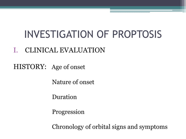 PROPTOSIS | PPTX | Ear, Nose and Throat Conditions | Diseases and ...