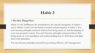 7 habit of highly effective peoples | PPTX