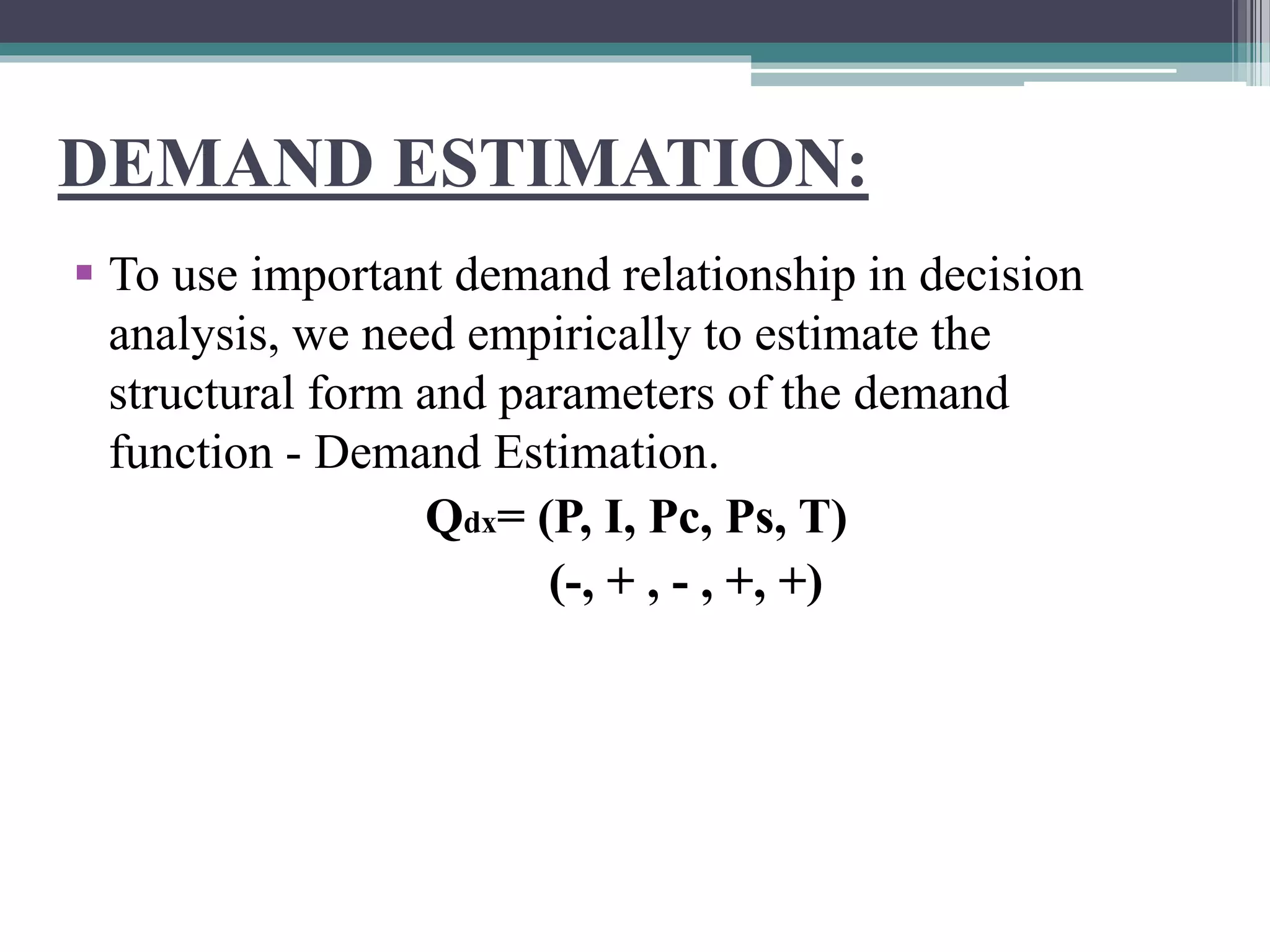 demand estimation by market research | PPTX | Sales | Business