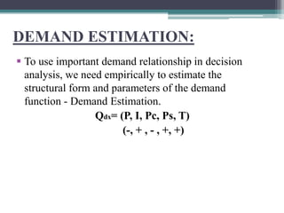 demand estimation by market research | PPTX | Sales | Business