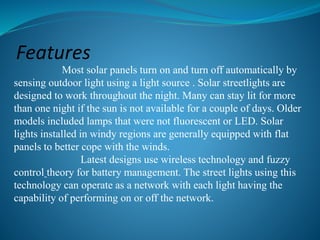 SOLAR LED STREET LIGHT | PPTX