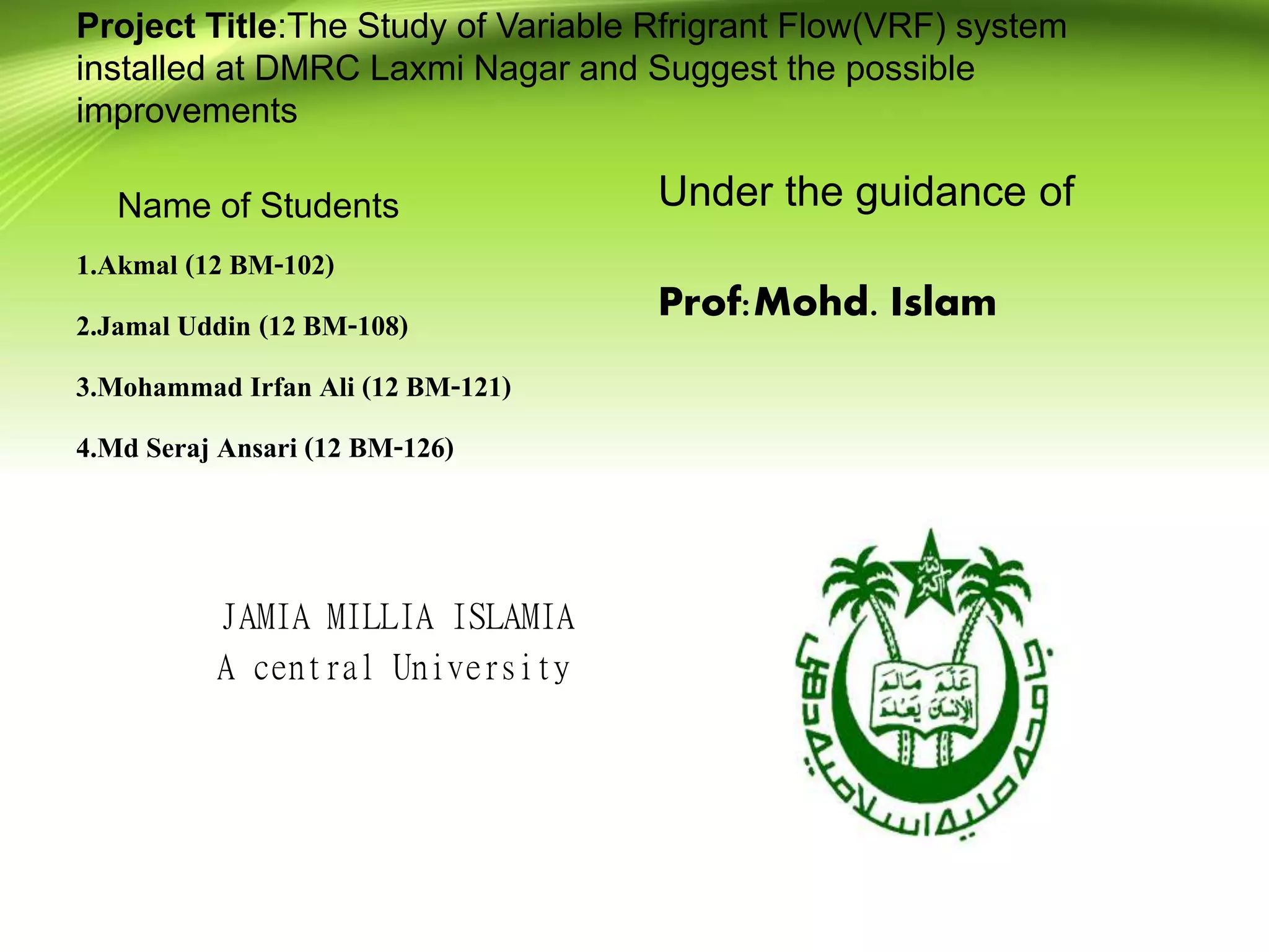 Variable refrigent | PPT