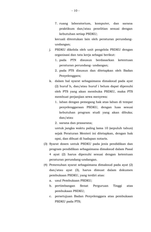 Peraturan KEMENRESDIKTI: Tentang Pembukaan, Perubahan, Dan Penutupan Program Studi Di Luar ...