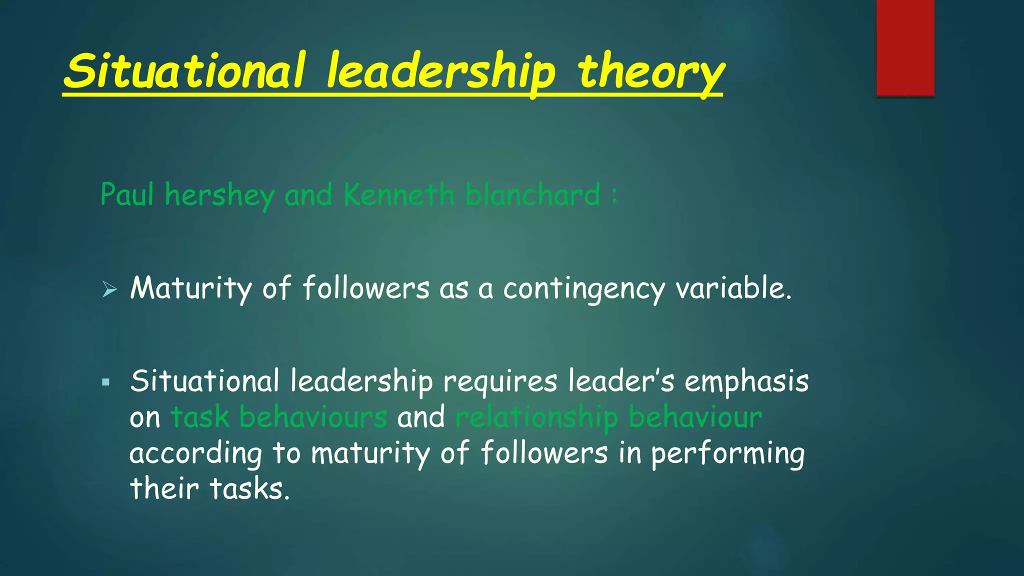 Leadership Categories, Theories, and styles | PPT