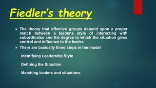 Leadership Categories, Theories, and styles | PPTX