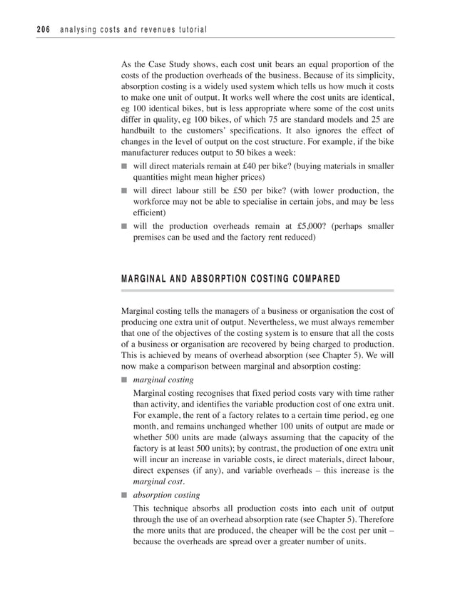 Marginal and absorption costing zimsec zimbabwe cambridge | PDF