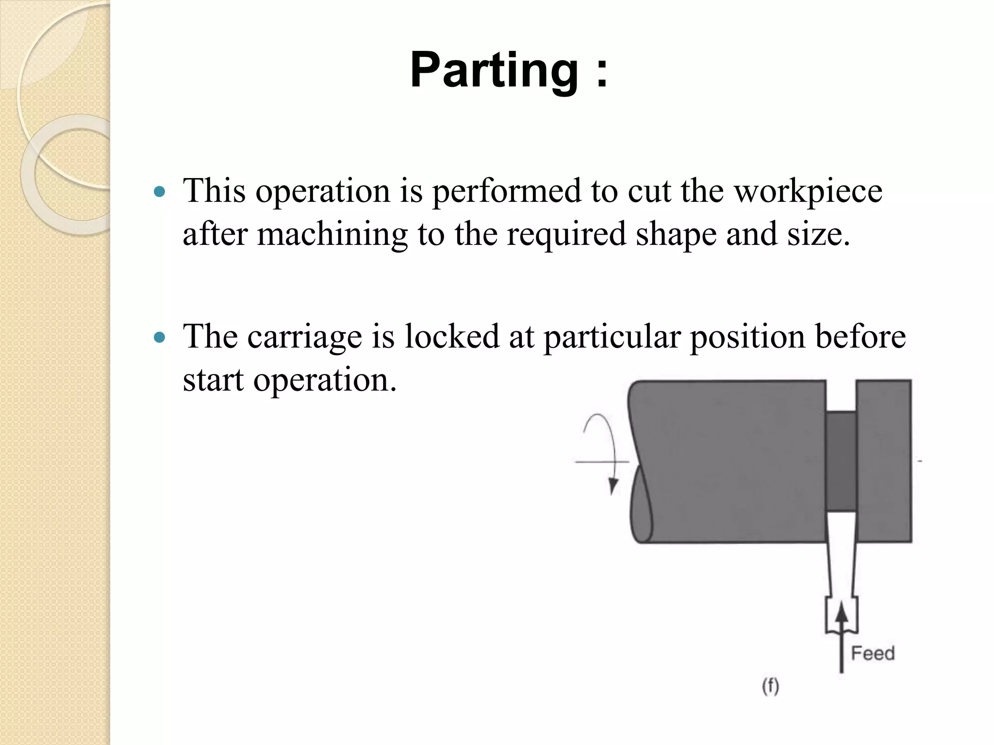 Lathe Machine & it's Operations | PPTX