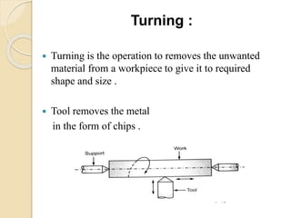 Lathe Machine & it's Operations | PPTX