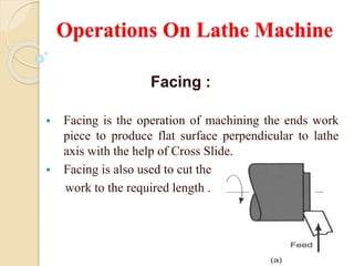 Lathe Machine & it's Operations | PPTX