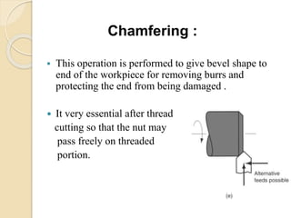 Lathe Machine & it's Operations | PPTX