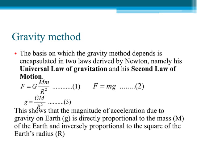 Gravity Method | PPTX | Geology | Science