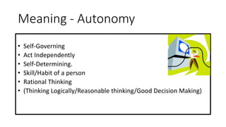 Deontological Theories And Moral Autonomy | PPTX