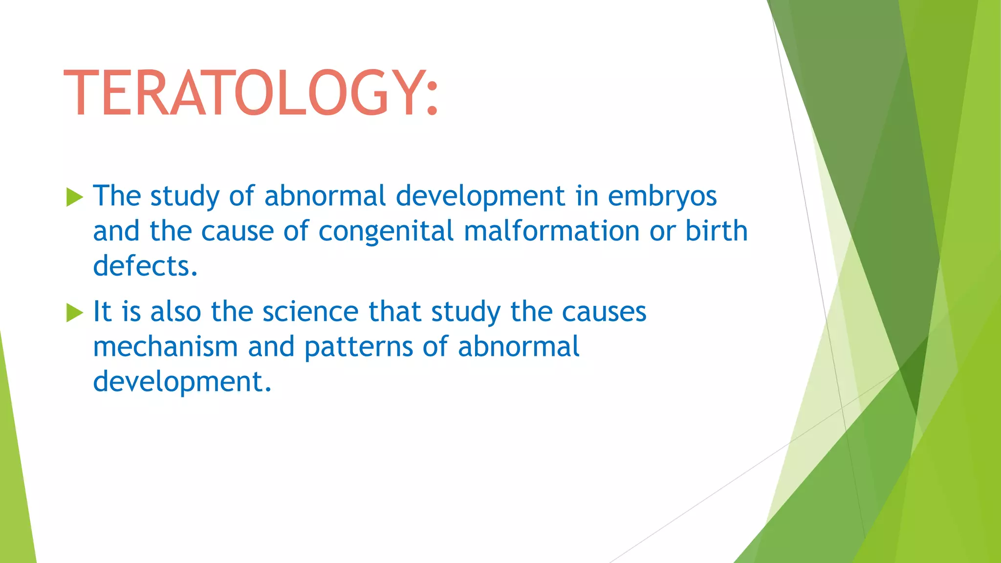 Teratology | PPTX