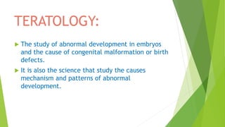 Teratology | PPTX