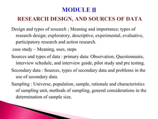 Research Design and Sources of Data | PPTX