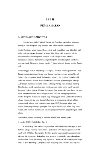 makalah monitor | PDF