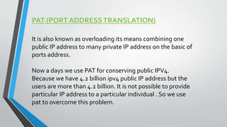 NATTING and it Types and PAT and implementation | PPTX