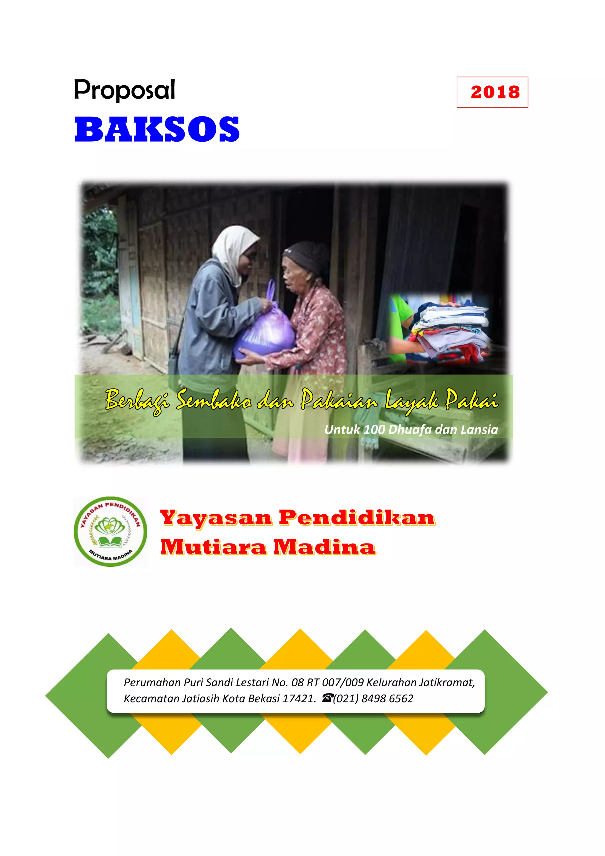 Proposal Baksos 2018 YPMM | PDF