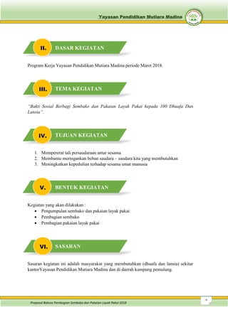 Proposal Baksos 2018 YPMM | PDF