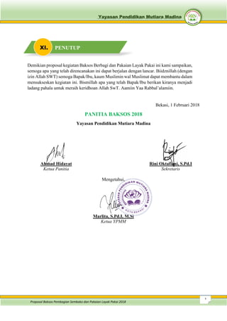 Proposal Baksos 2018 YPMM | PDF