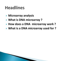 DNA Microarray | PPTX