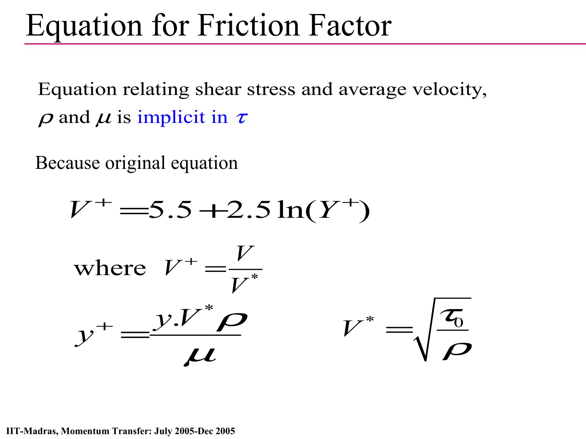 Pipe Flow Friction factor in fluid mechanics | PPT