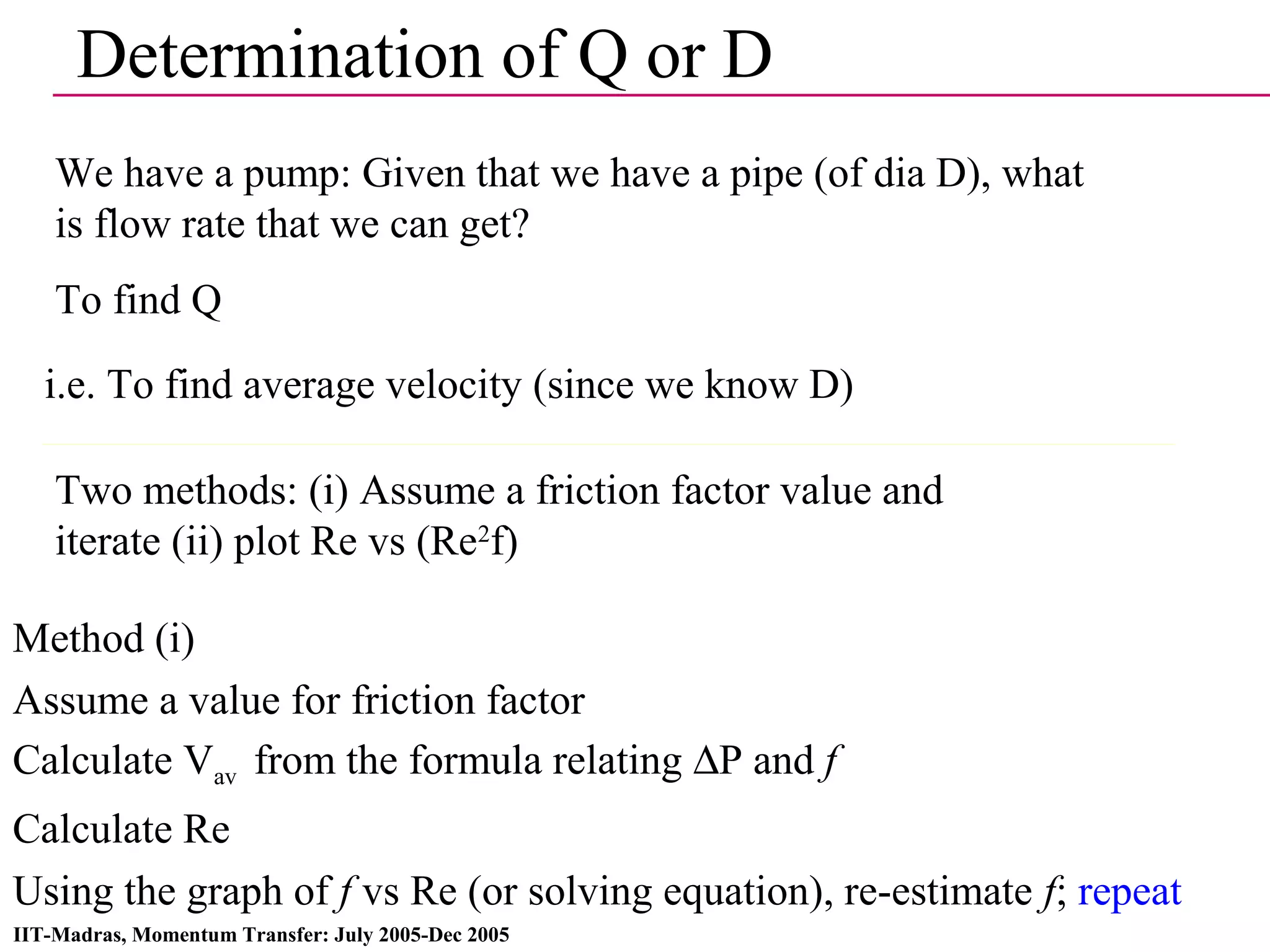 Pipe Flow Friction factor in fluid mechanics | PPT