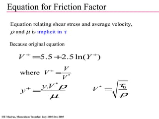 Pipe Flow Friction factor in fluid mechanics | PPT