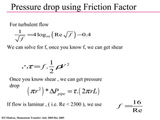 Pipe Flow Friction factor in fluid mechanics | PPT