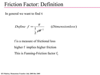 Pipe Flow Friction factor in fluid mechanics | PPT