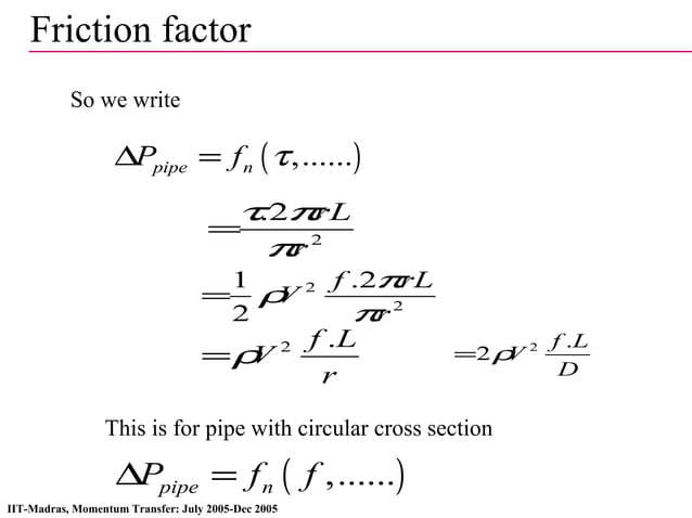 Pipe Flow Friction factor in fluid mechanics | PPT | Physics | Science