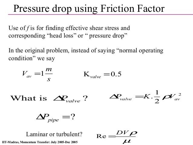 Pipe Flow Friction factor in fluid mechanics